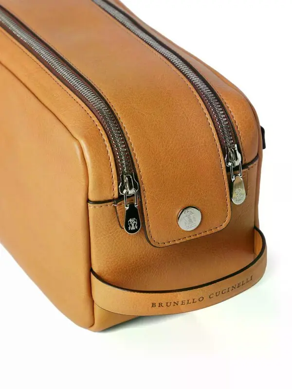 Brunello Cucinelli Leather Wash Bag
