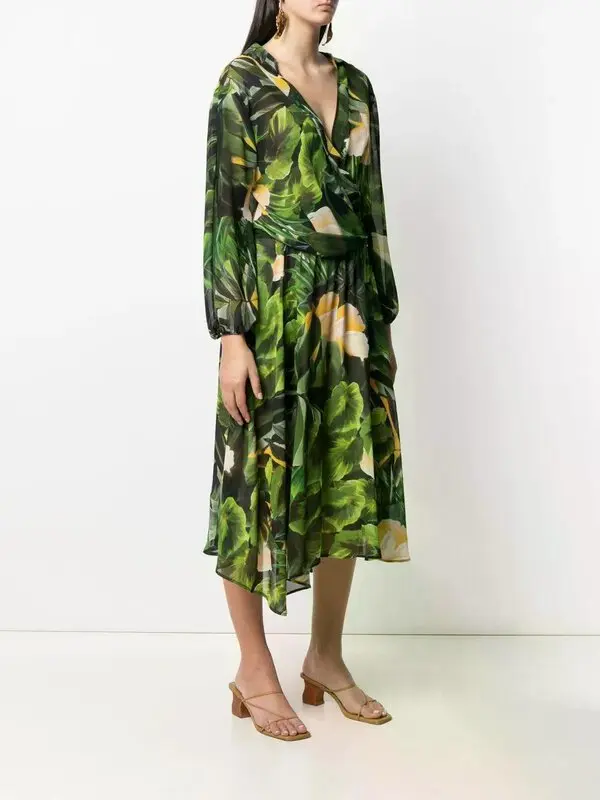 Liu Jo Tropical-print Midi Dress