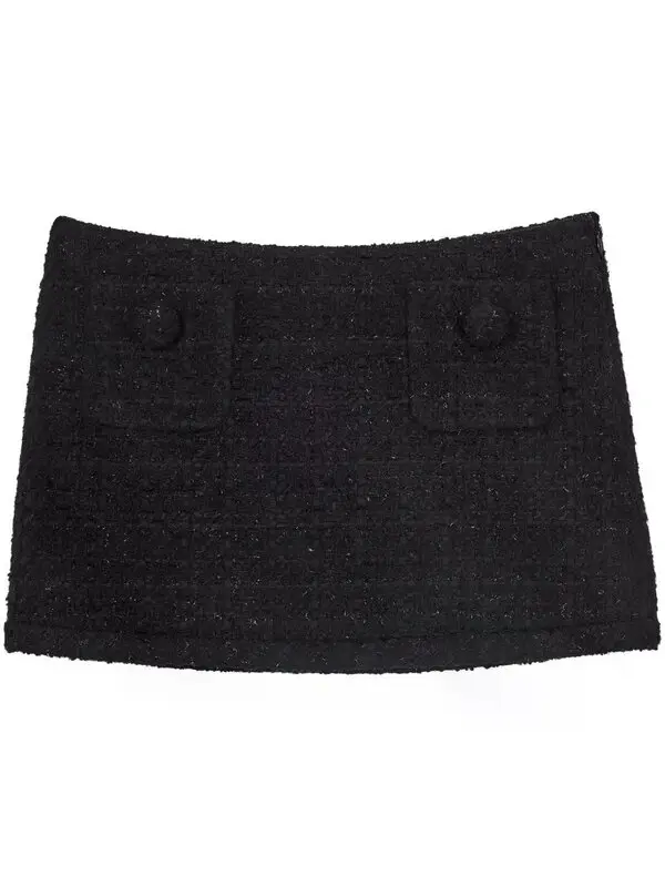Marc Jacobs Tweed Mini Skirt - Black