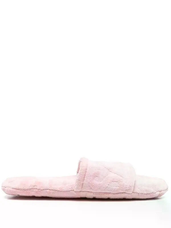 Versace Allover Logo Terry Slippers