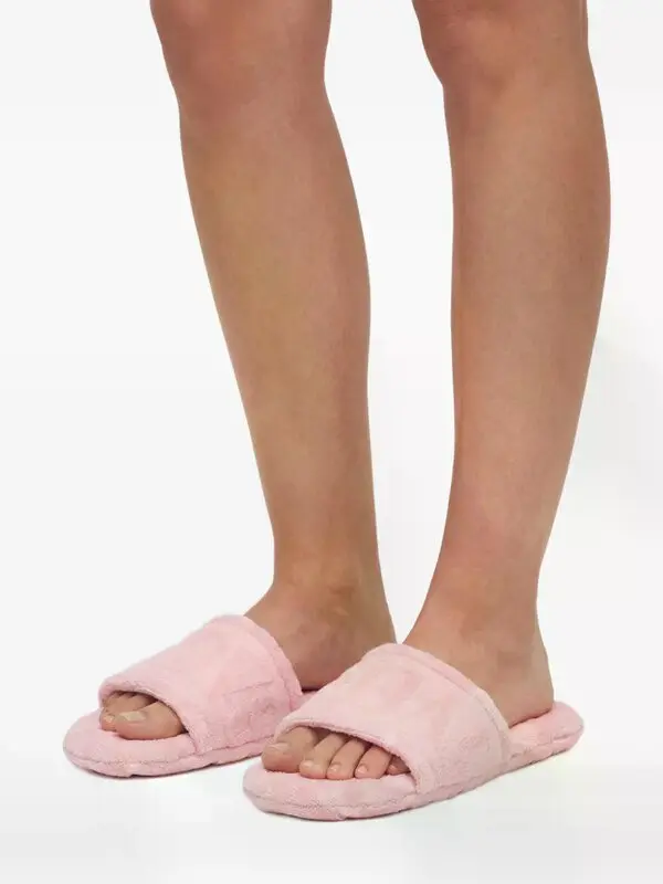 Versace Allover Logo Terry Slippers