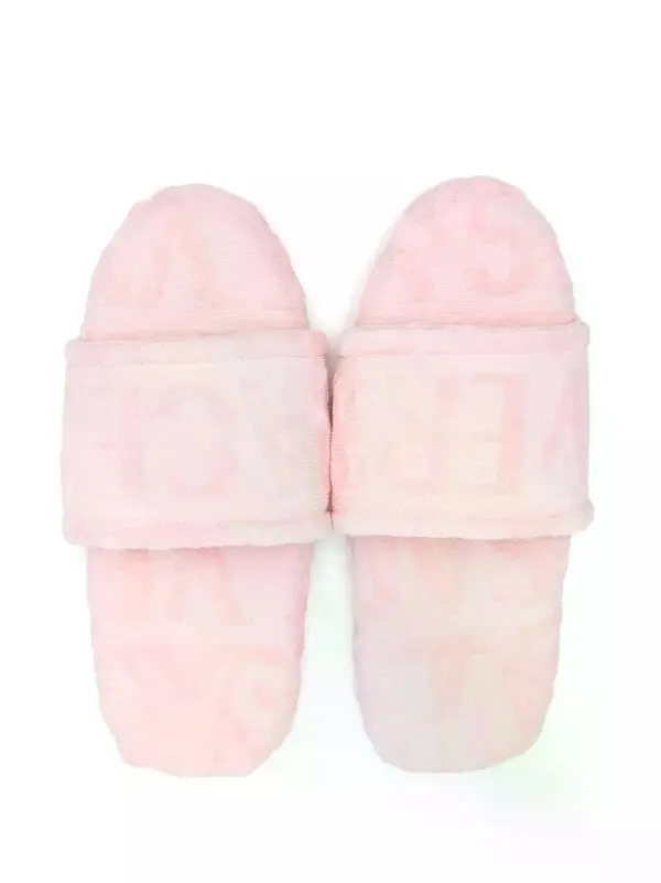 Versace Allover Logo Terry Slippers