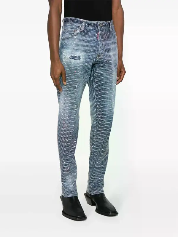 Dsquared2 Cool Guy Studded Mid-rise Slim Jeans