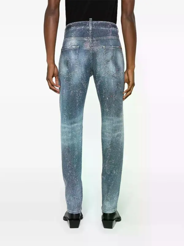 Dsquared2 Cool Guy Studded Mid-rise Slim Jeans