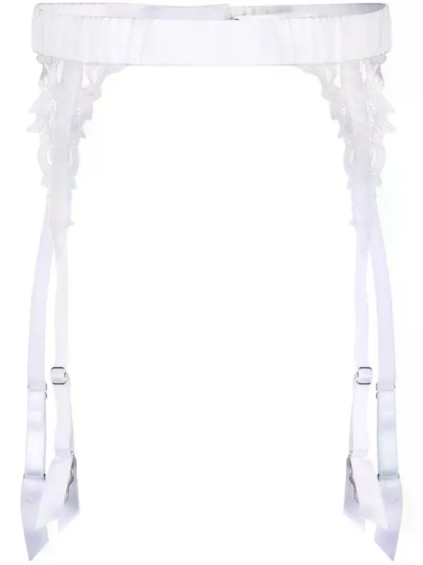 FLEUR OF ENGLAND Aria Suspender Belt - White