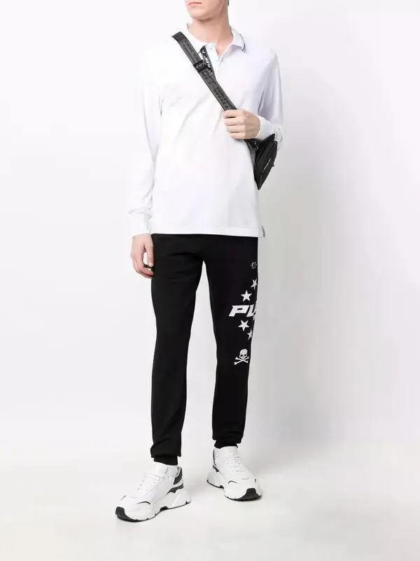 Philipp Plein Logo Drawstring Track Pants - Black