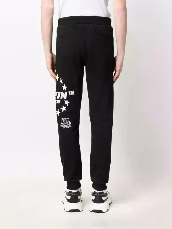 Philipp Plein Logo Drawstring Track Pants - Black