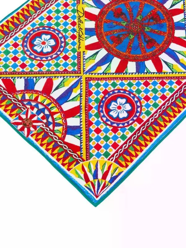 Dolce & Gabbana Graphic-print Terry Cotton Bath Mat