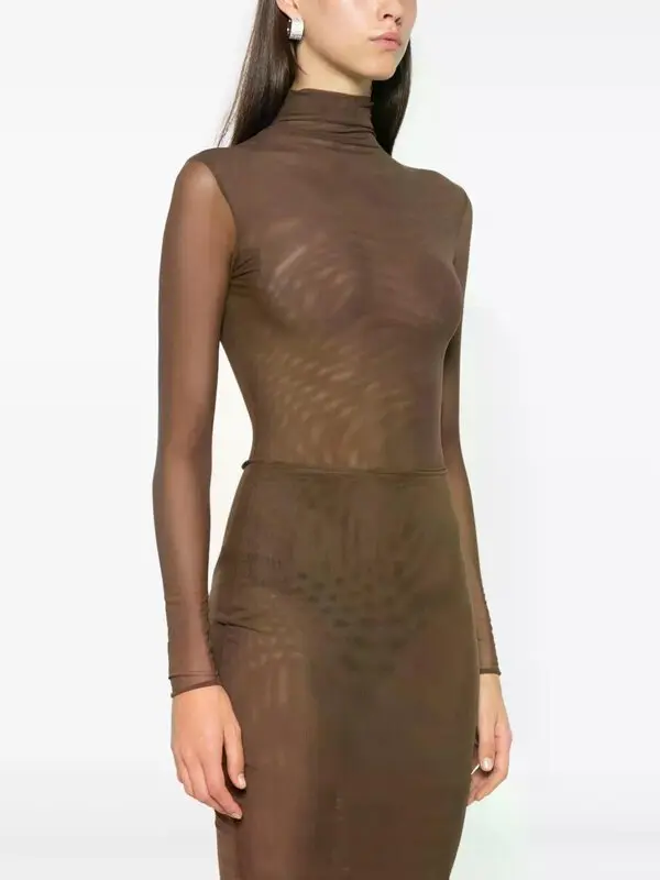 ATU BODY COUTURE Mesh-design Bodysuit