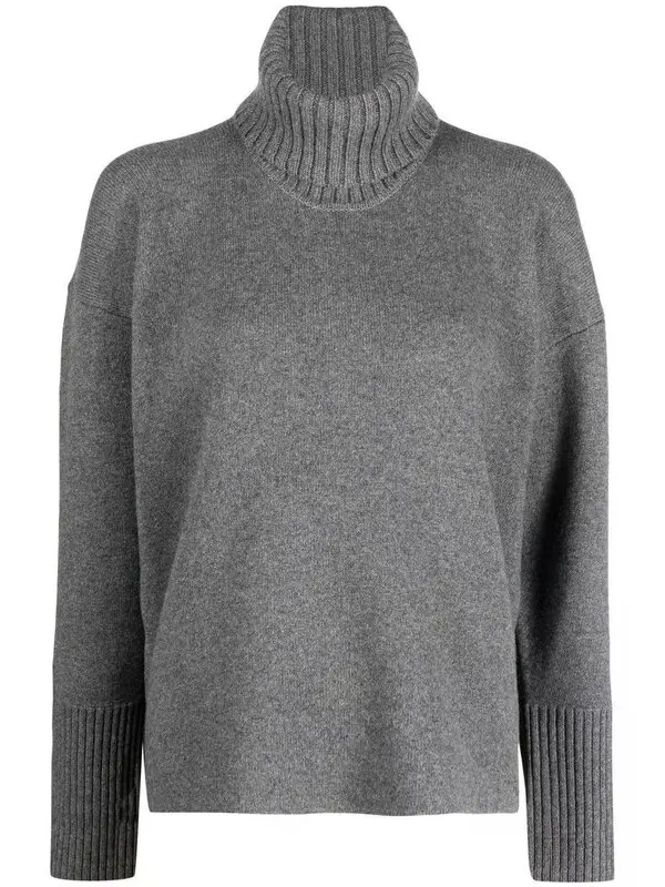 Proenza Schouler Roll Neck Drop Shoulder Jumper - Grey