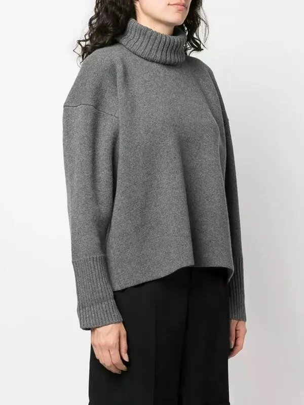 Proenza Schouler Roll Neck Drop Shoulder Jumper - Grey
