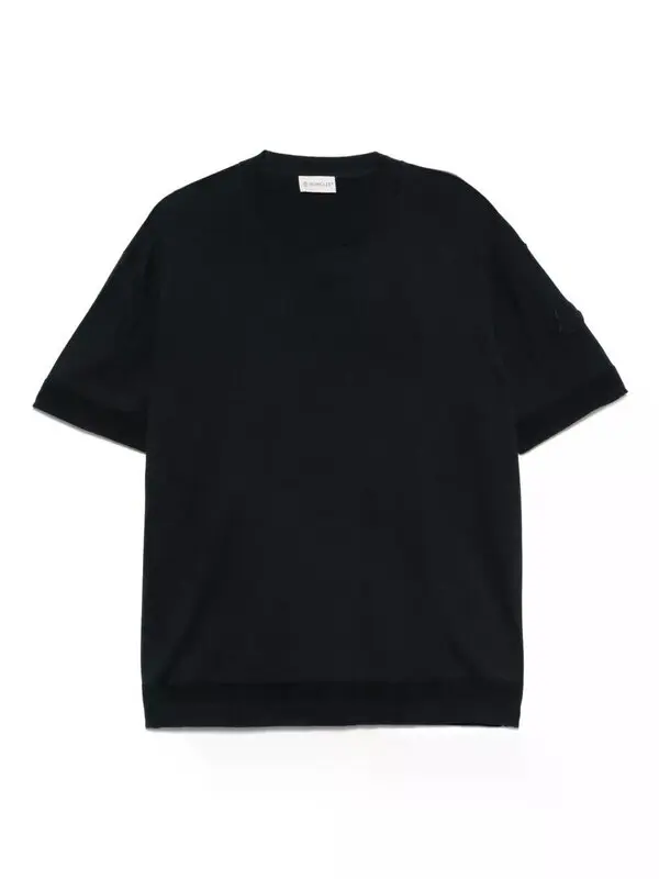 Moncler Knitted T-shirt - Blue