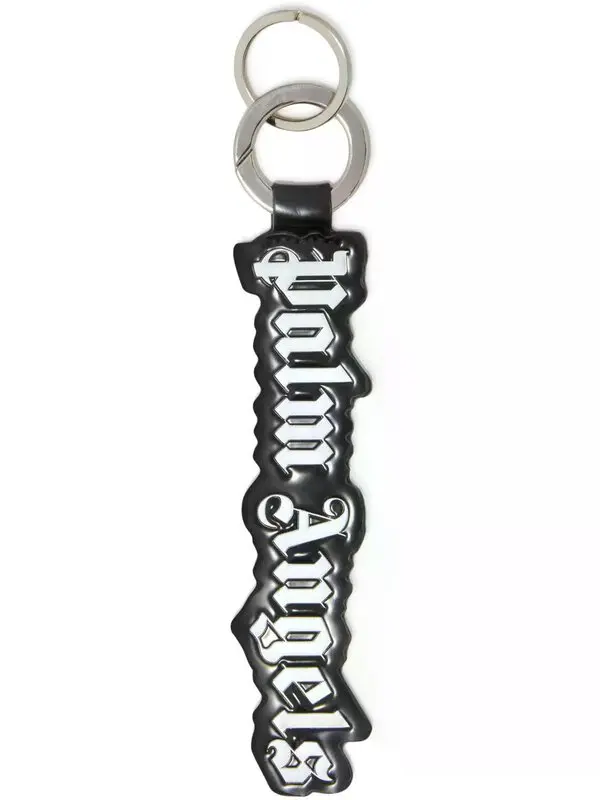 Palm Angels Logo-embossed Key Ring - Black
