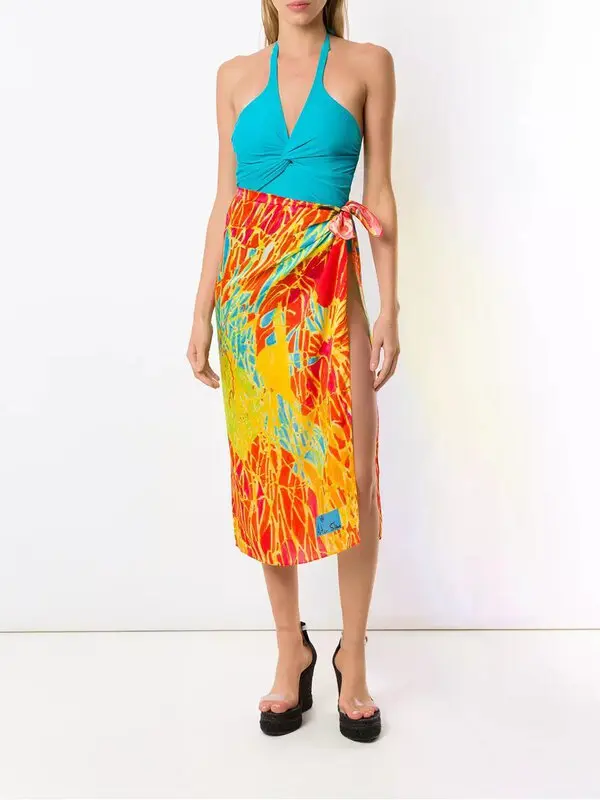 AMIR SLAMA Printed Beach Skirt