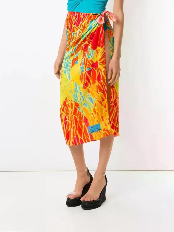 AMIR SLAMA Printed Beach Skirt