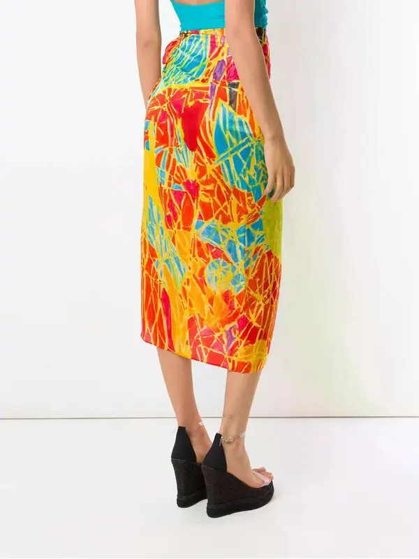 AMIR SLAMA Printed Beach Skirt