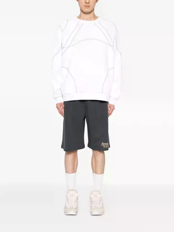 MSGM Printed Cotton Track Shorts