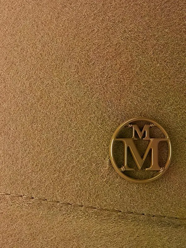 MAISON MICHEL Tiger Logo-plaque Cap - Brown