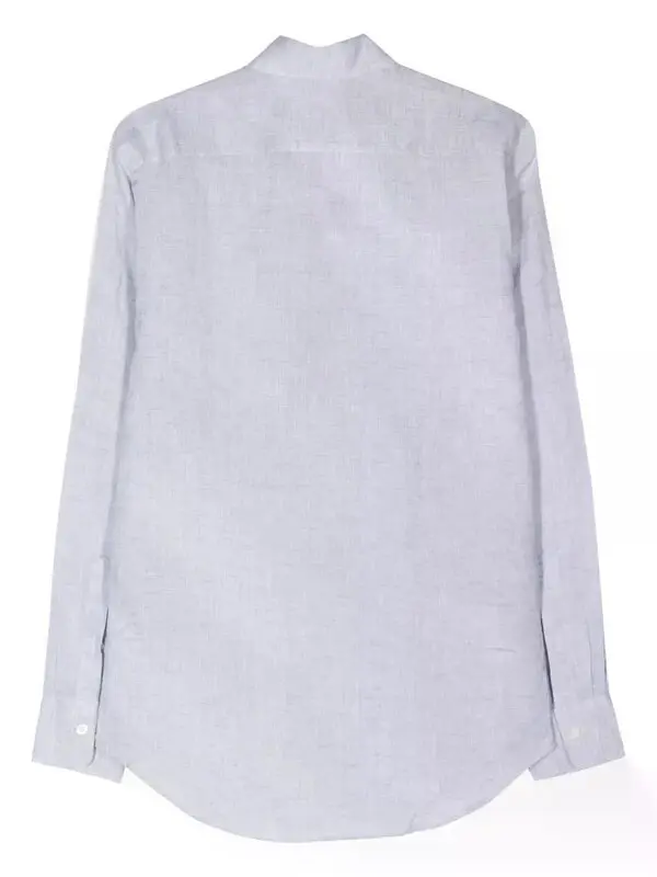 Canali Spread-collar Long-sleeve Shirt