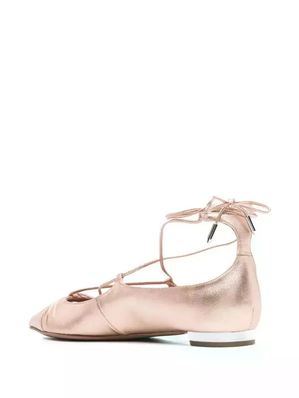 AQUAZZURA Leather Ballet Flats - Pink