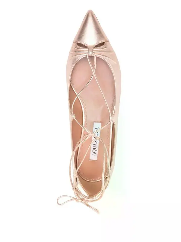 AQUAZZURA Leather Ballet Flats - Pink