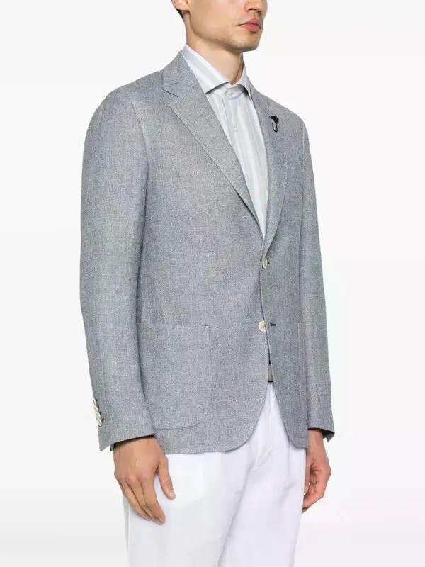 LARDINI Single-breasted Blazer - Blue