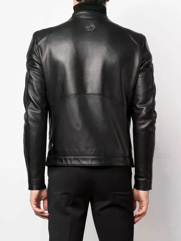 Philipp Plein Zip-through Biker Jacket
