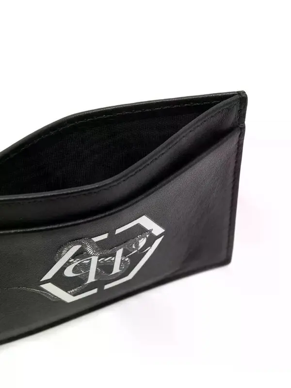 Philipp Plein French Hexagon-print Cardholder