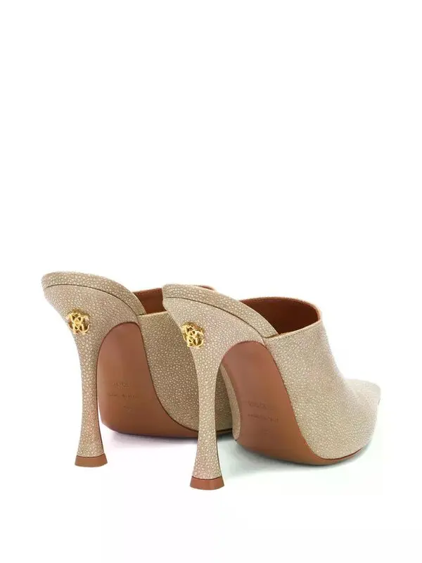 Roberto Cavalli Pebbled Pointed Mules