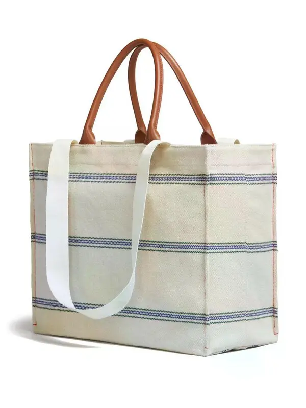 Marni Embroidered-logo Canvas Tote Bag