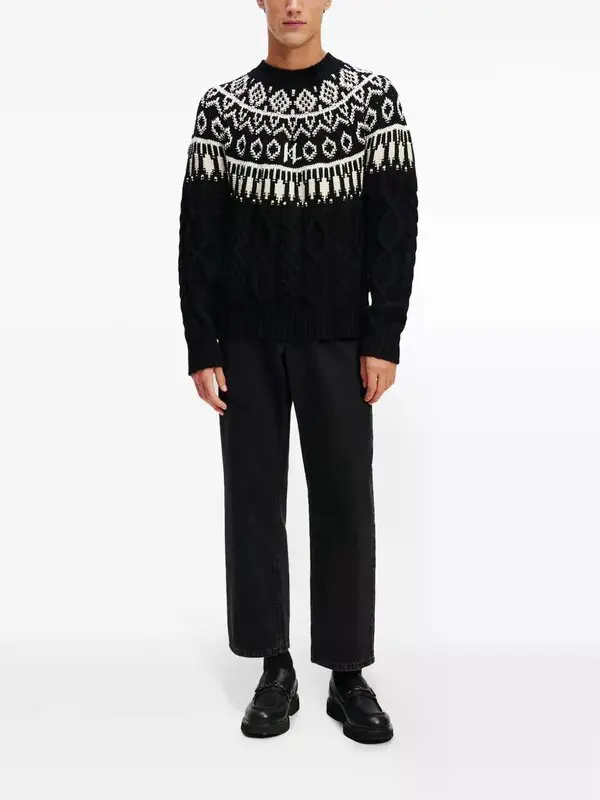 Karl Lagerfeld Patterned Intarsia-knit Jumper