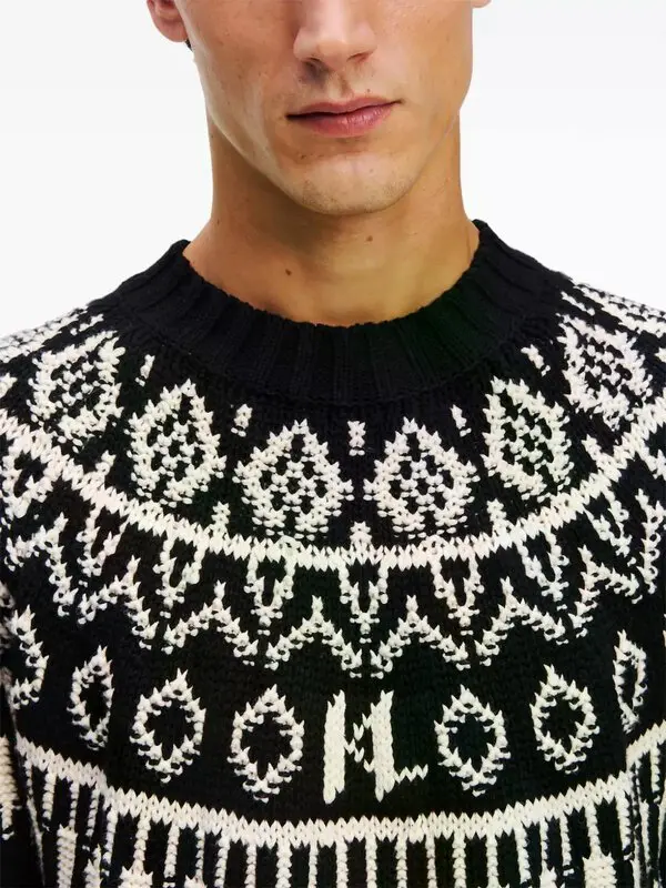 Karl Lagerfeld Patterned Intarsia-knit Jumper