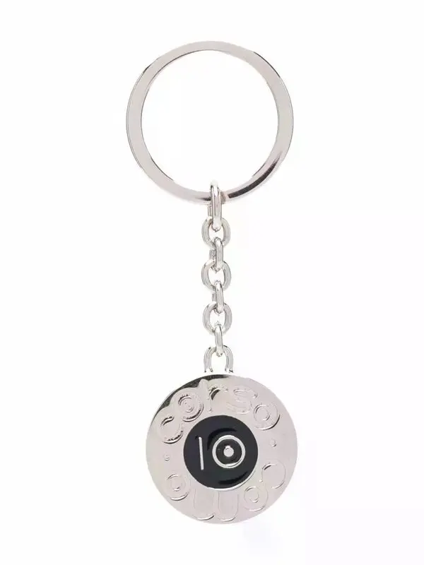 10 CORSO COMO Logo Charm Keyring - Silver