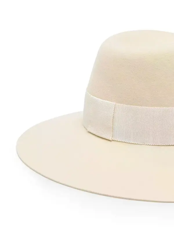 MAISON MICHEL Virginie Wool Felt Fedora Hat - Neutrals