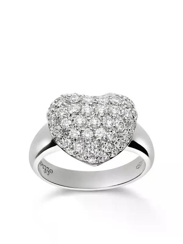 LEO PIZZO 18kt White Gold Diamond Amore Ring