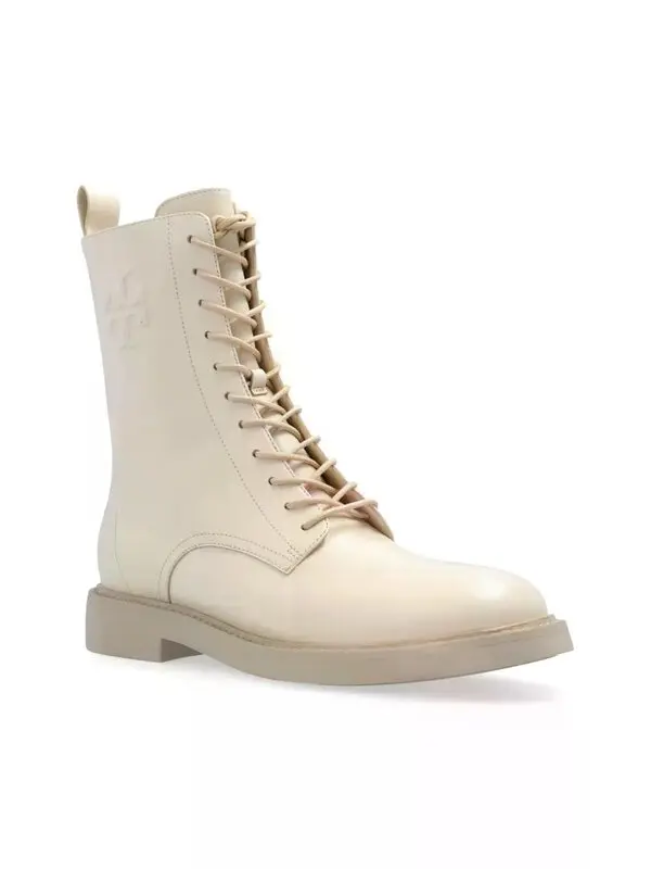 Tory Burch Logo-embossed Leather Boots - Neutrals
