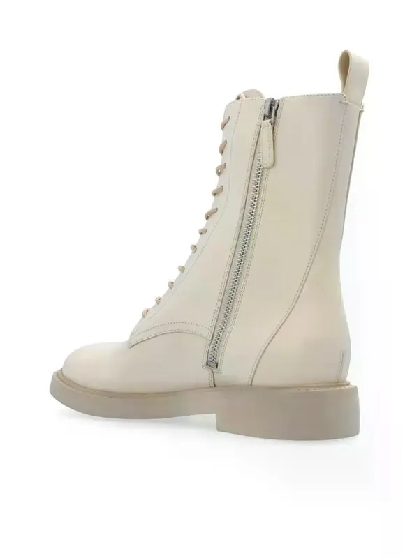 Tory Burch Logo-embossed Leather Boots - Neutrals