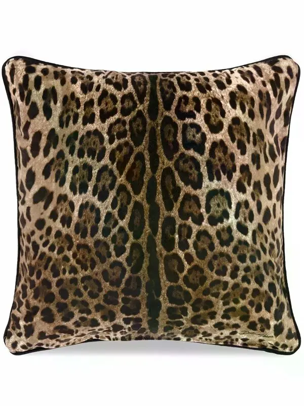 Dolce & Gabbana Medium Leopardo-print Velvet Cushion