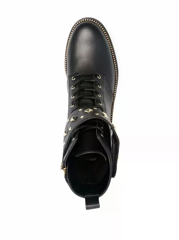 Michael Kors Haskell Spike-strap Leather Boots