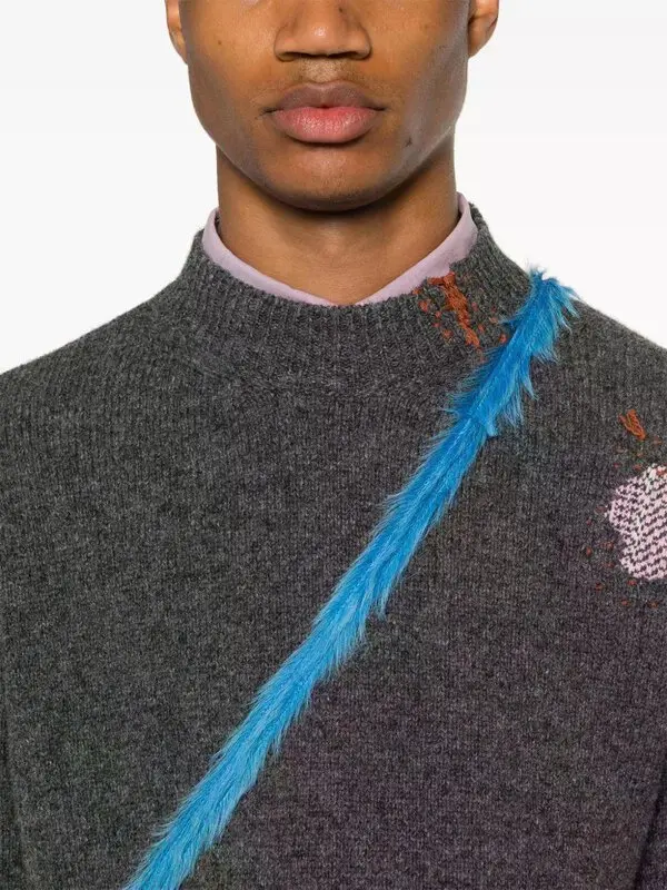 Marni Shetland Ripped-detail Jumper