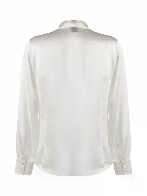 Carine Gilson Long-sleeve Silk-satin Shirt