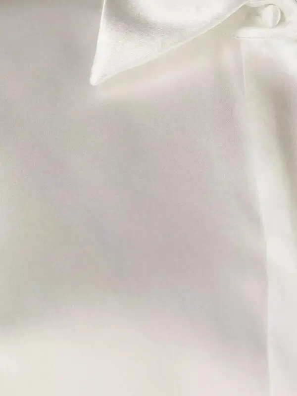 Carine Gilson Long-sleeve Silk-satin Shirt