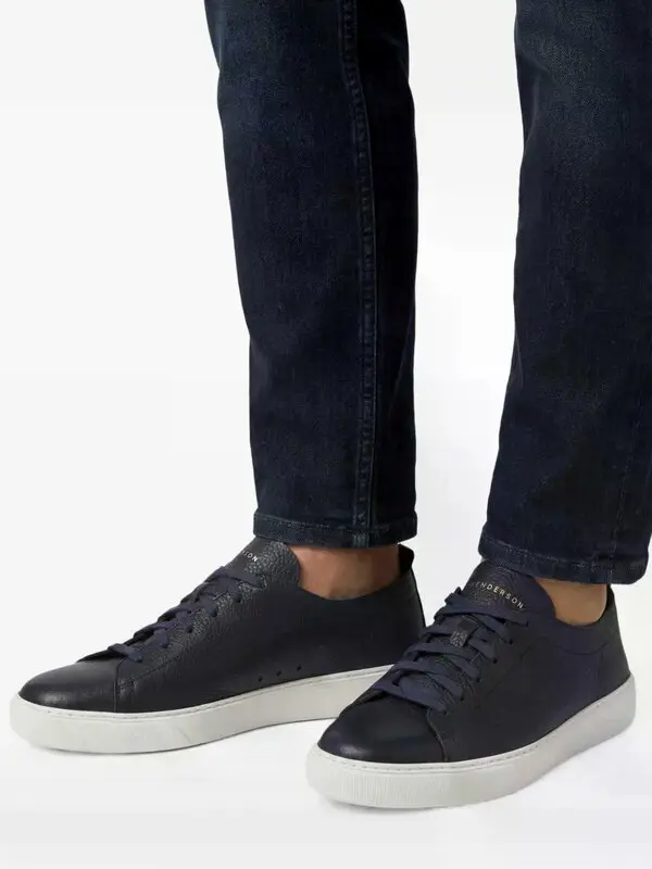 HENDERSON BARACCO Grainy Leather Sneakers - Blue