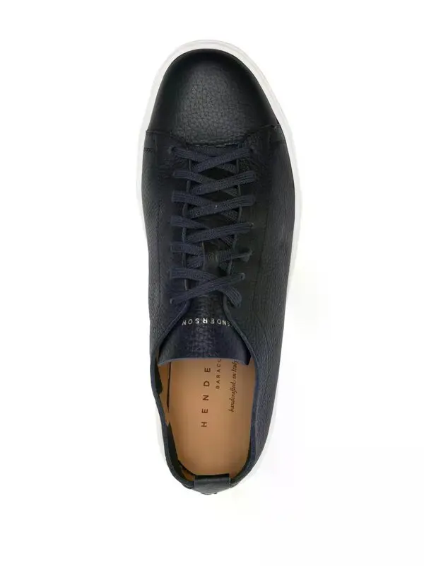 HENDERSON BARACCO Grainy Leather Sneakers - Blue