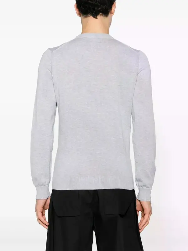 Lacoste Mélange-effect Cotton Jumper - Grey