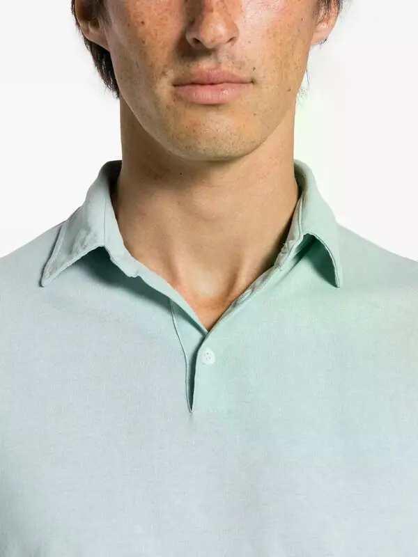 ZANONE Short-sleeve Cotton Polo Shirt - Blue