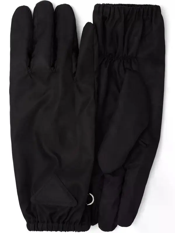Prada Re-nylon Triangle-logo Gloves - Black
