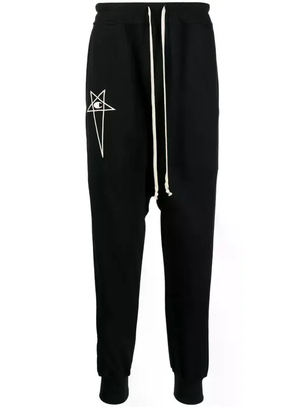 Rick Owens Prisoner Drop-crotch Track Pants - Black