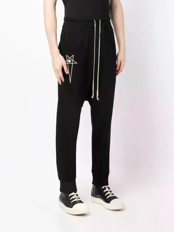 Rick Owens Prisoner Drop-crotch Track Pants - Black