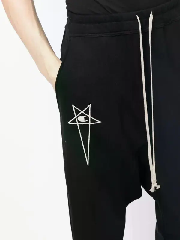 Rick Owens Prisoner Drop-crotch Track Pants - Black